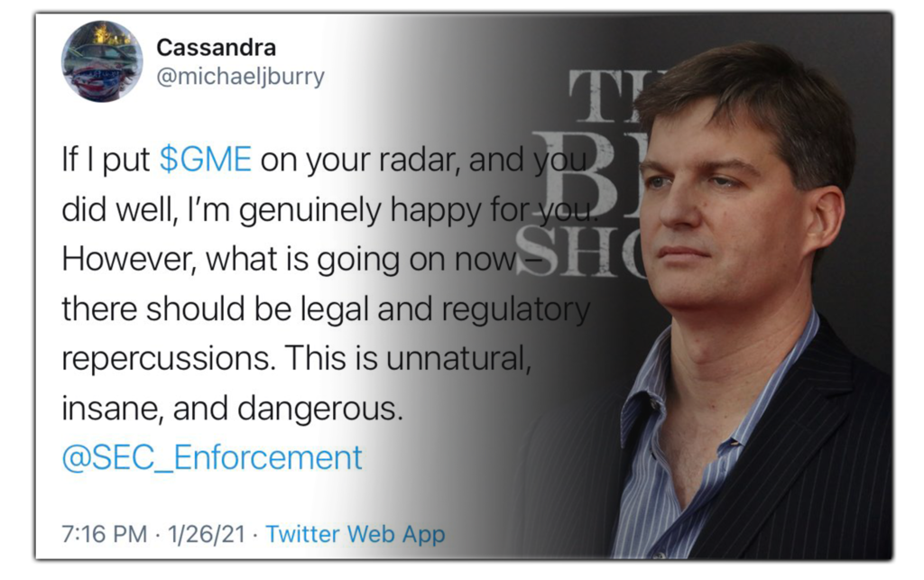 Burry: This is Unnatural, Insane, and Dangerous | GameStop Due ...
