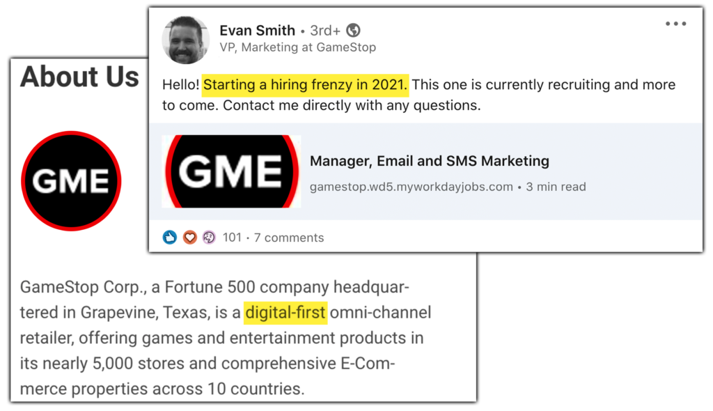 GameStop VP: Digital-First, Hiring Frenzy | GameStop Due Diligence ...