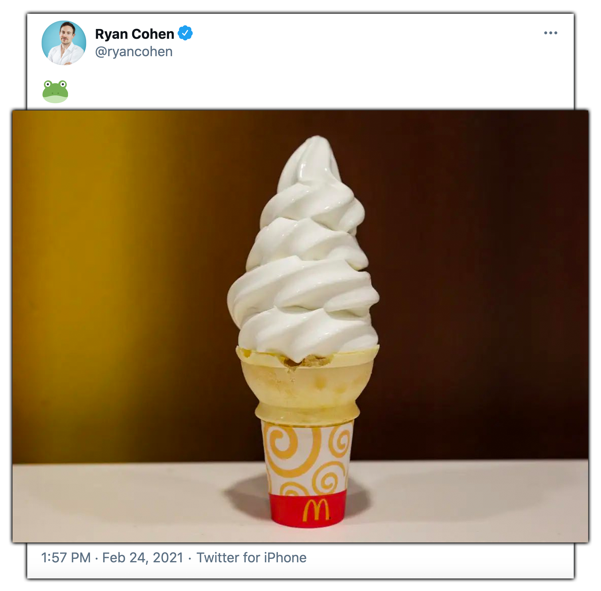 Ryan Cohen Breaks Silence, Tweets Ice Cream Cone | GameStop Due ...