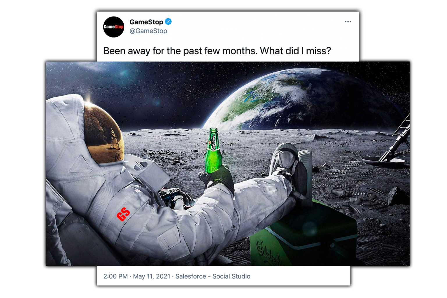 GameStop Tweets Man on the Moon | GameStop Due Diligence • GMEdd.com